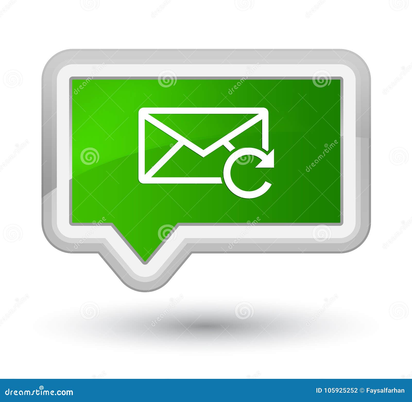 Refresh Email Icon Prime Green Banner Button Stock Illustration ...