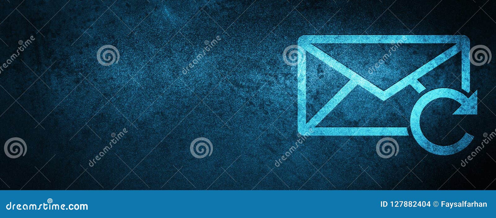 Refresh Email Icon Special Blue Banner Background Stock Illustration ...