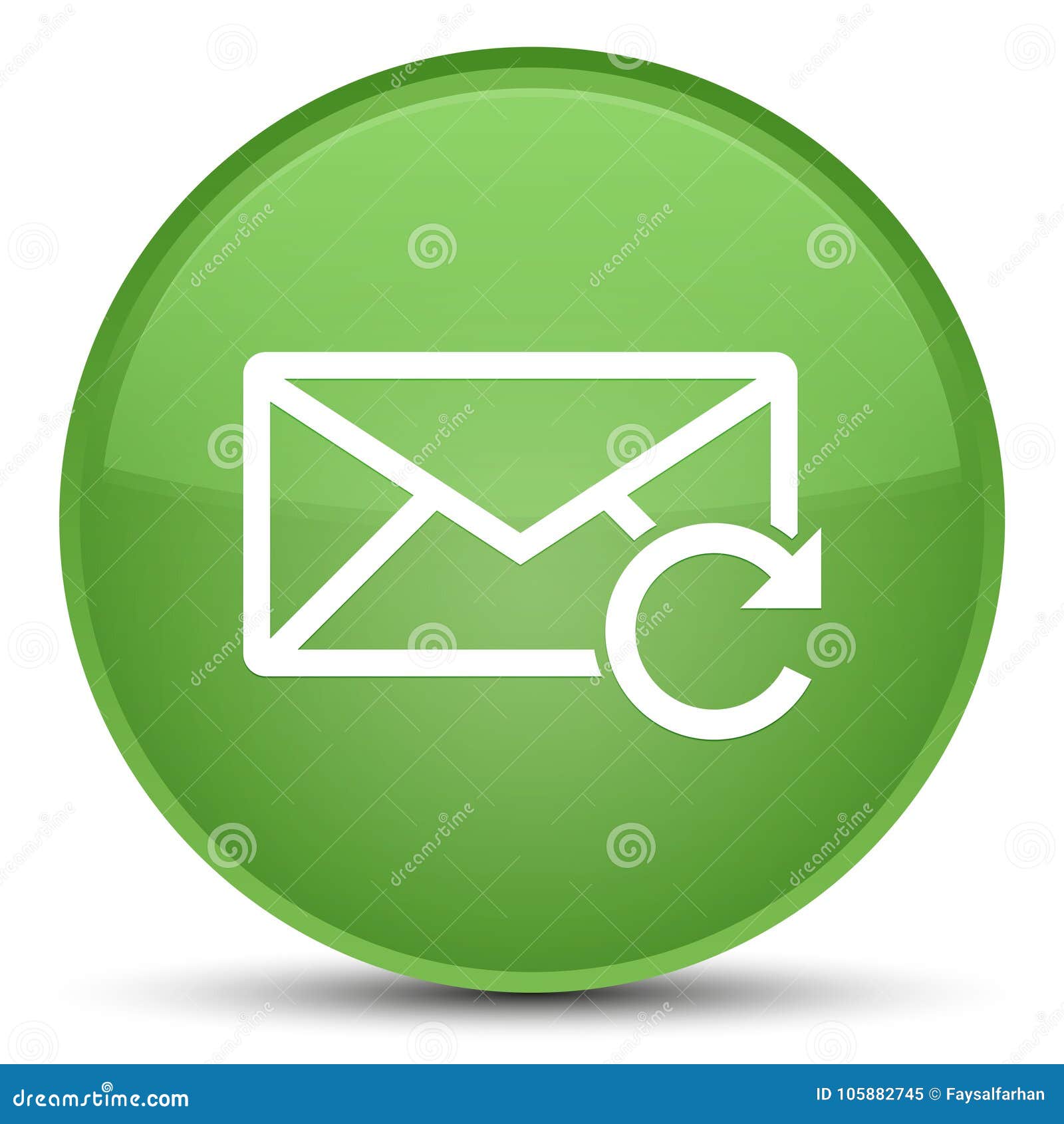 Refresh Email Icon Special Soft Green Round Button Stock Illustration ...