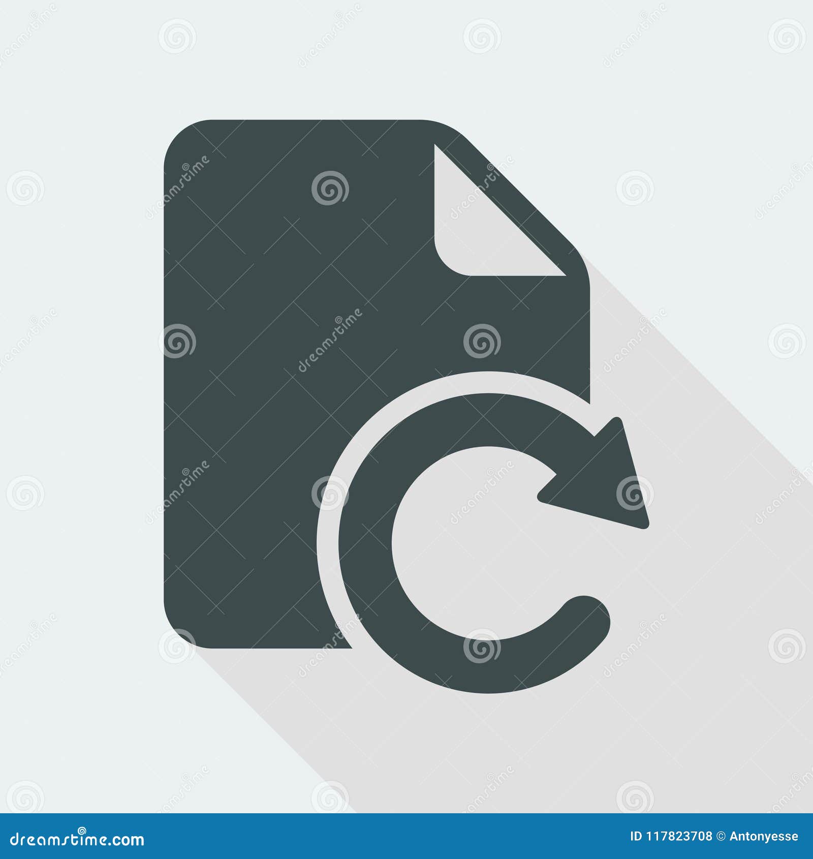 Refresh File - Flat Minimal Icon Stock Vector - Illustration of ...