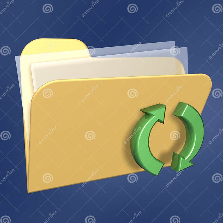 Refresh files folder stock illustration. Illustration of convert - 3397044