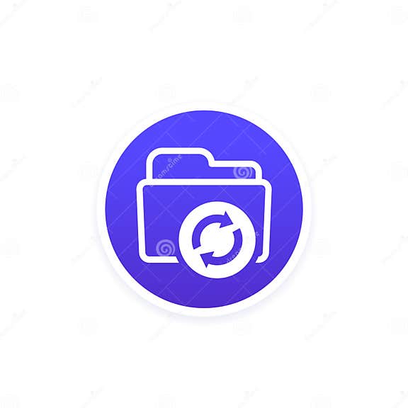 Refresh Folder Icon for Apps and Web Stock Vector - Illustration of ...
