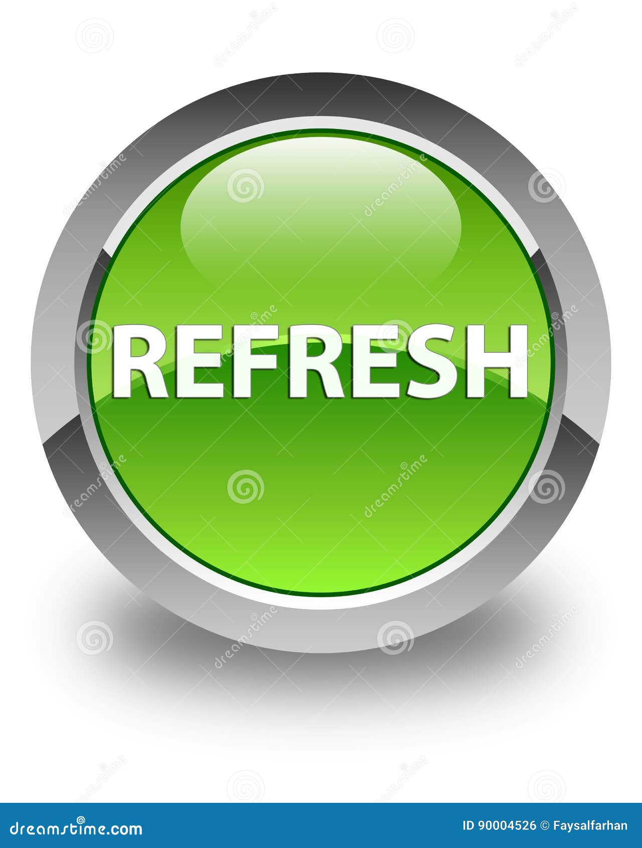 Refresh Glossy Green Round Button Stock Illustration - Illustration of ...