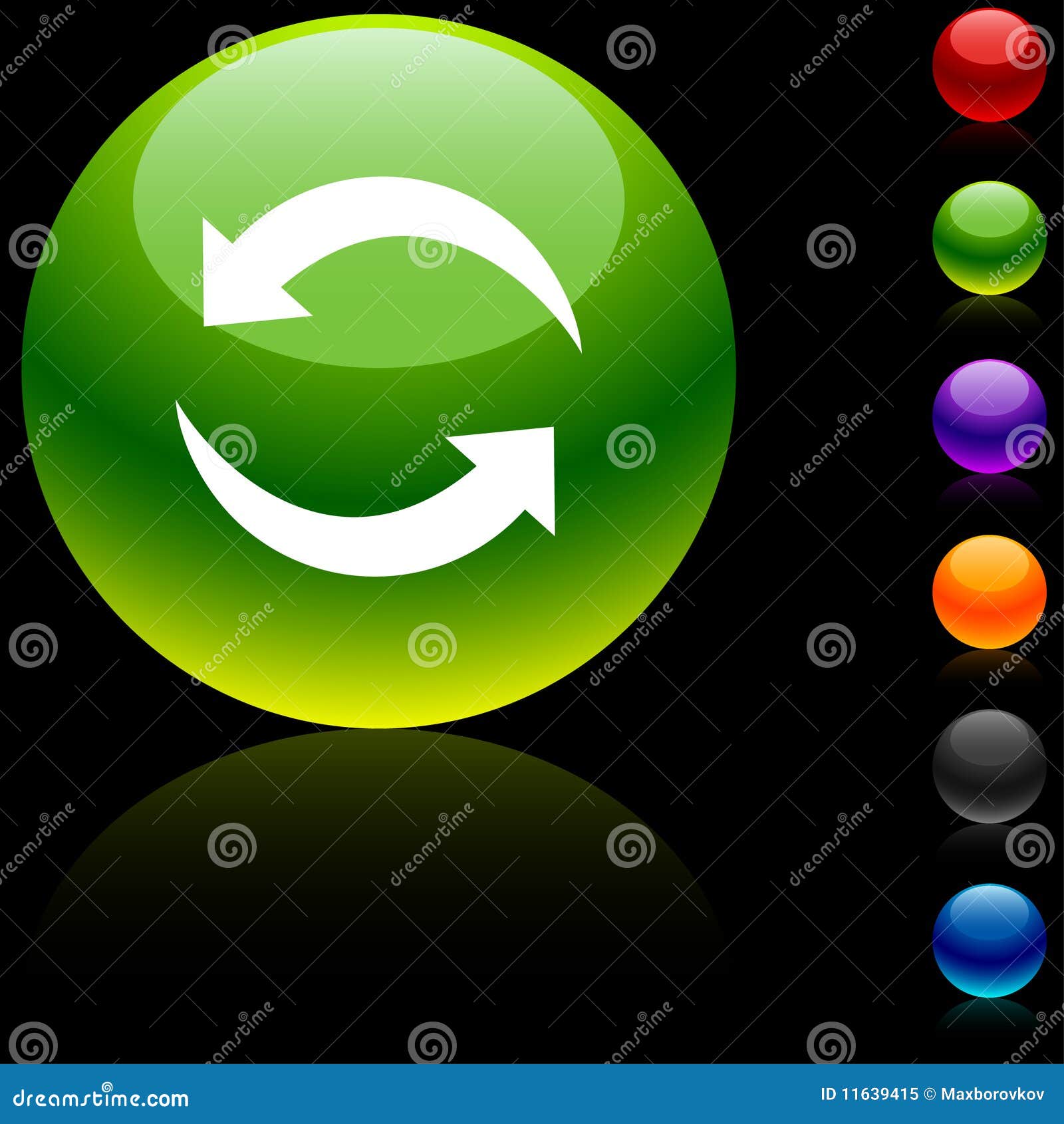 Refresh icon. stock vector. Illustration of group, aqua - 11639415