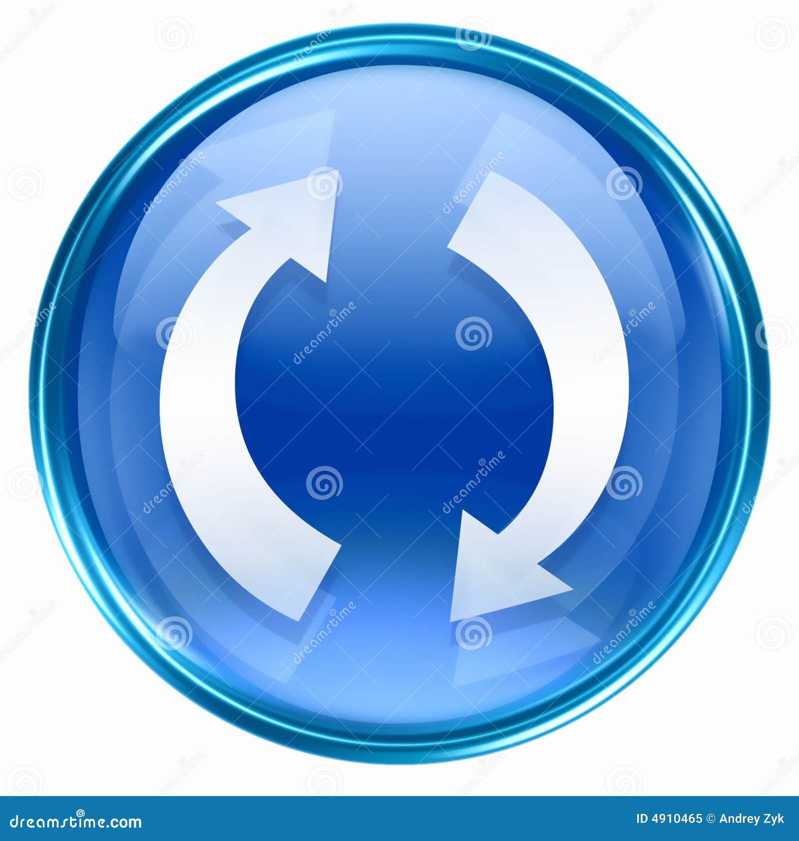 Refresh icon blue stock illustration. Illustration of element - 4910465