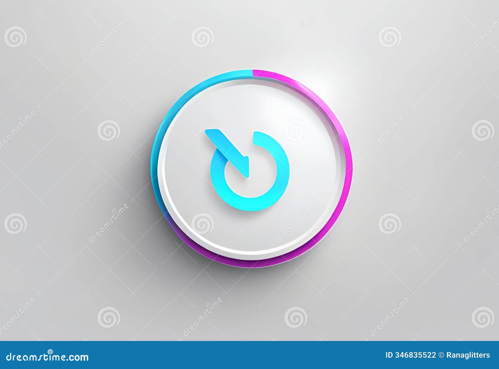 Refresh Icon with Blue and Purple Gradient Tones Stock Illustration ...