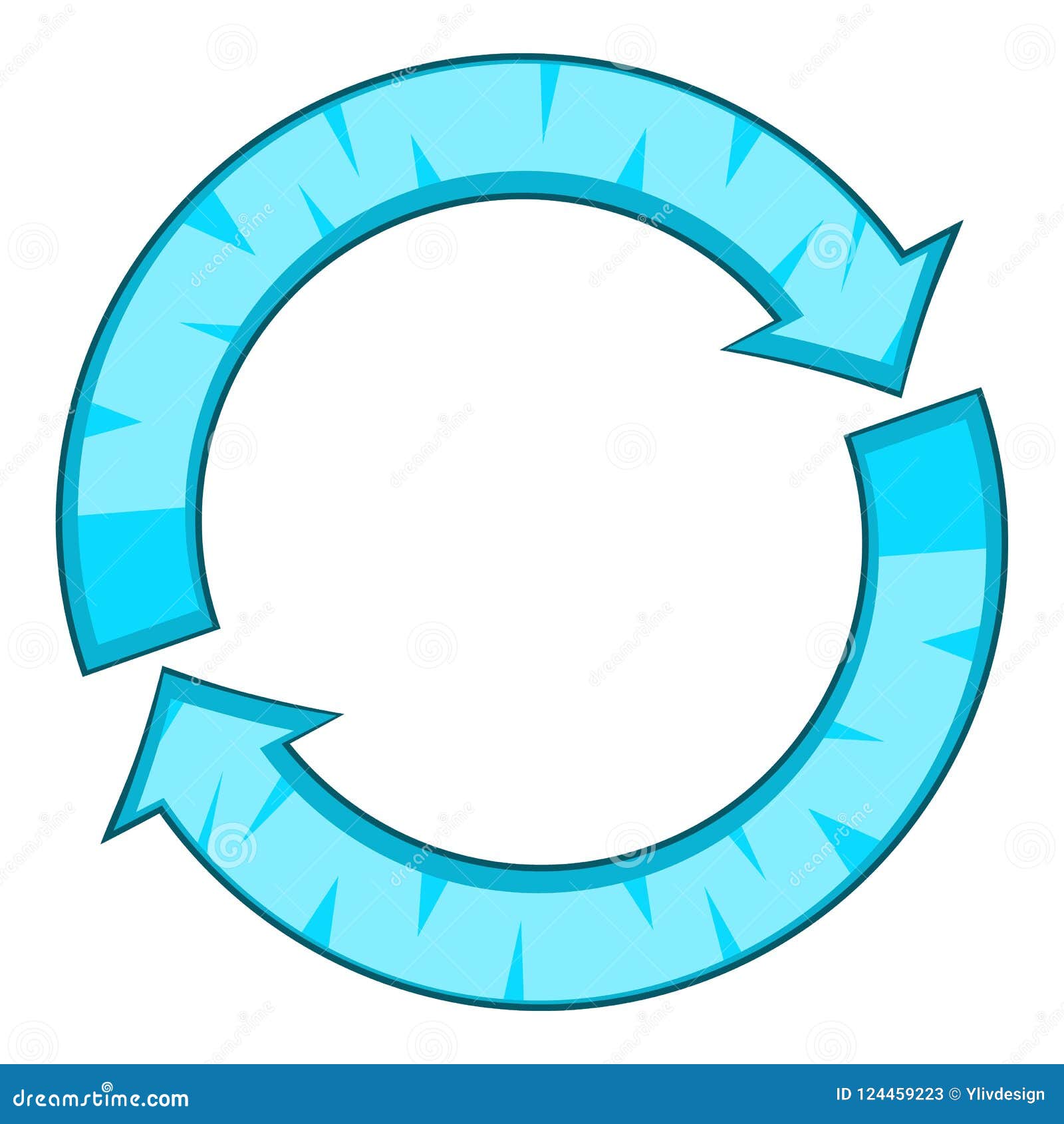 Refresh Icon, Cartoon Style Stock Illustration - Illustration of repeat ...