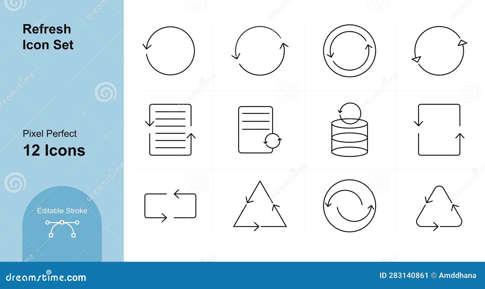 Refresh Icon with Data Symbol Stock Vector - Illustration of design ...
