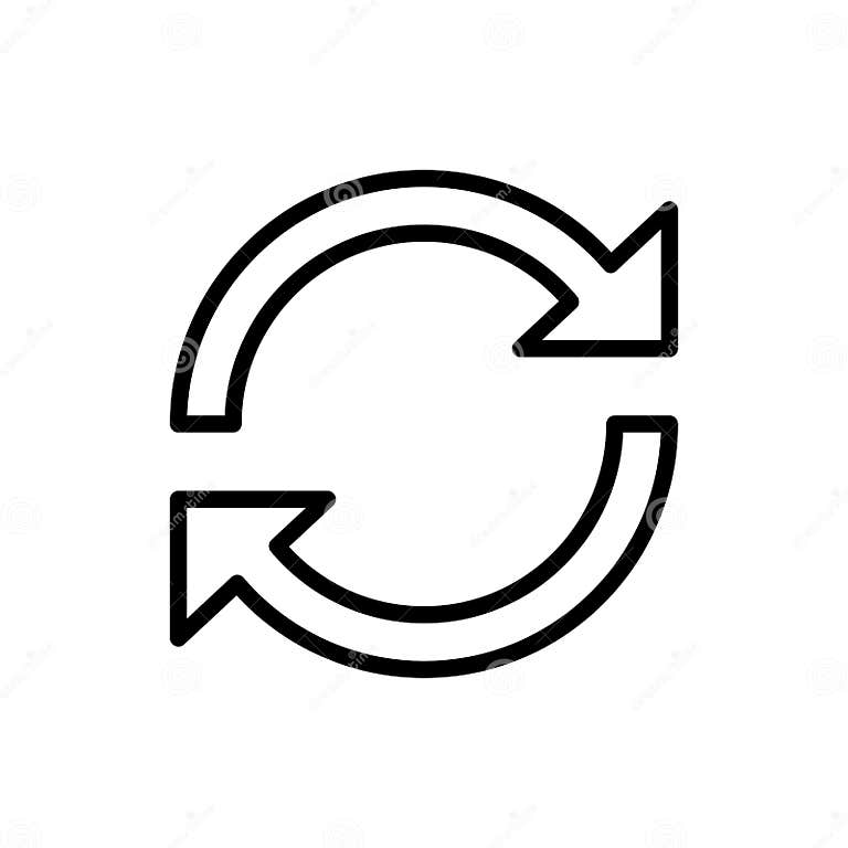 Refresh Icon Flat Vector Template Design Trendy Stock Vector ...