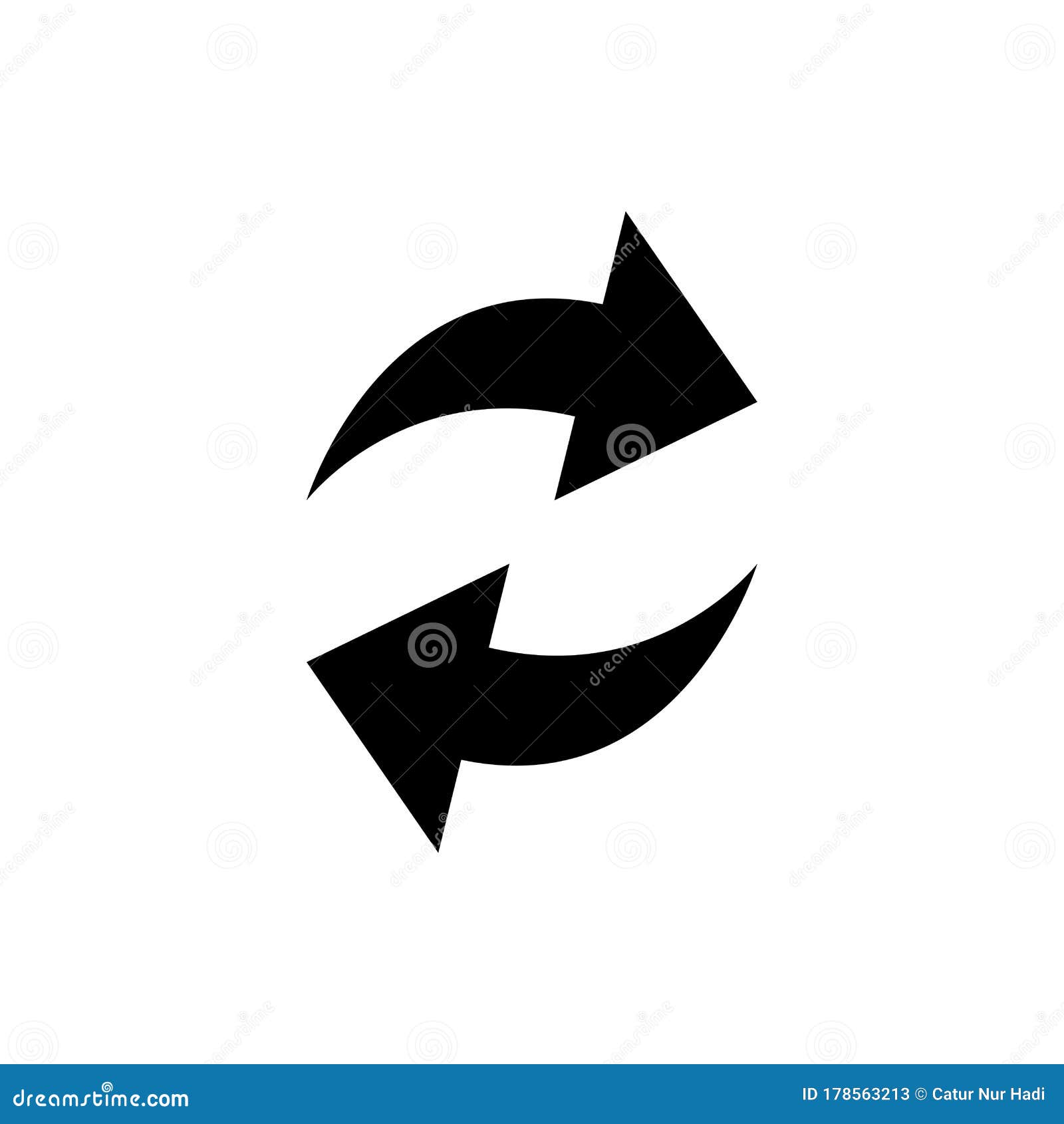 Refresh Icon Flat Vector Template Design Trendy Stock Illustration ...