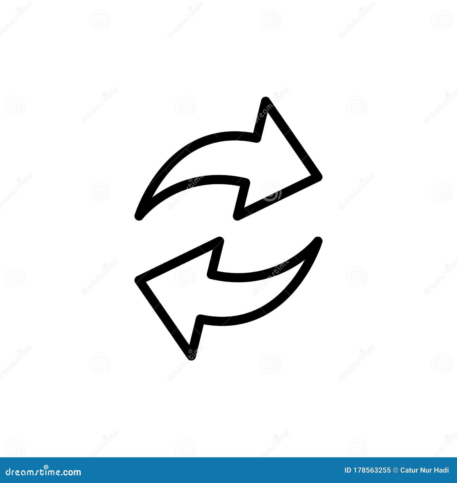 Refresh Icon Flat Vector Template Design Trendy Stock Illustration ...