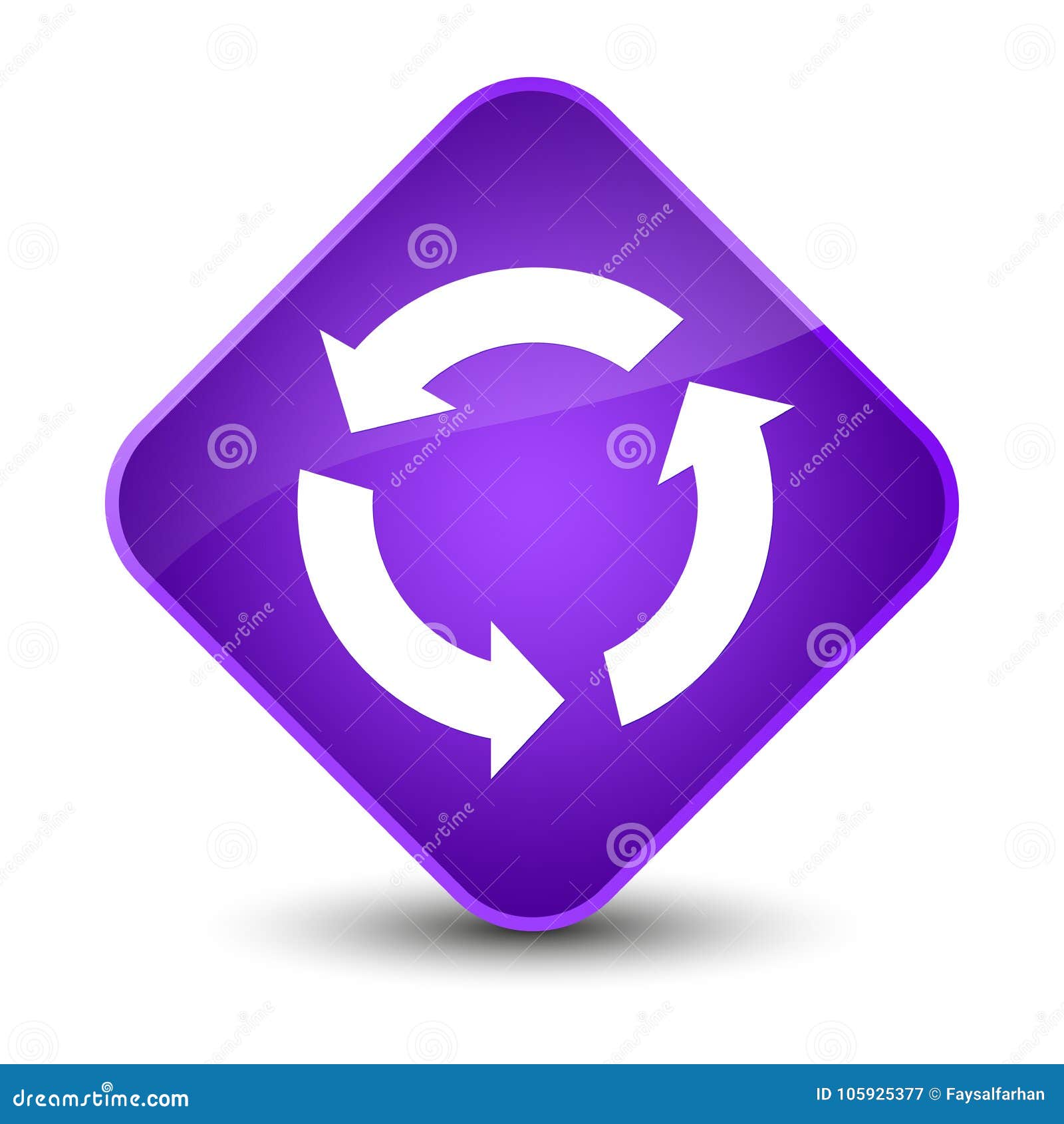 Refresh Icon Elegant Purple Diamond Button Stock Illustration ...