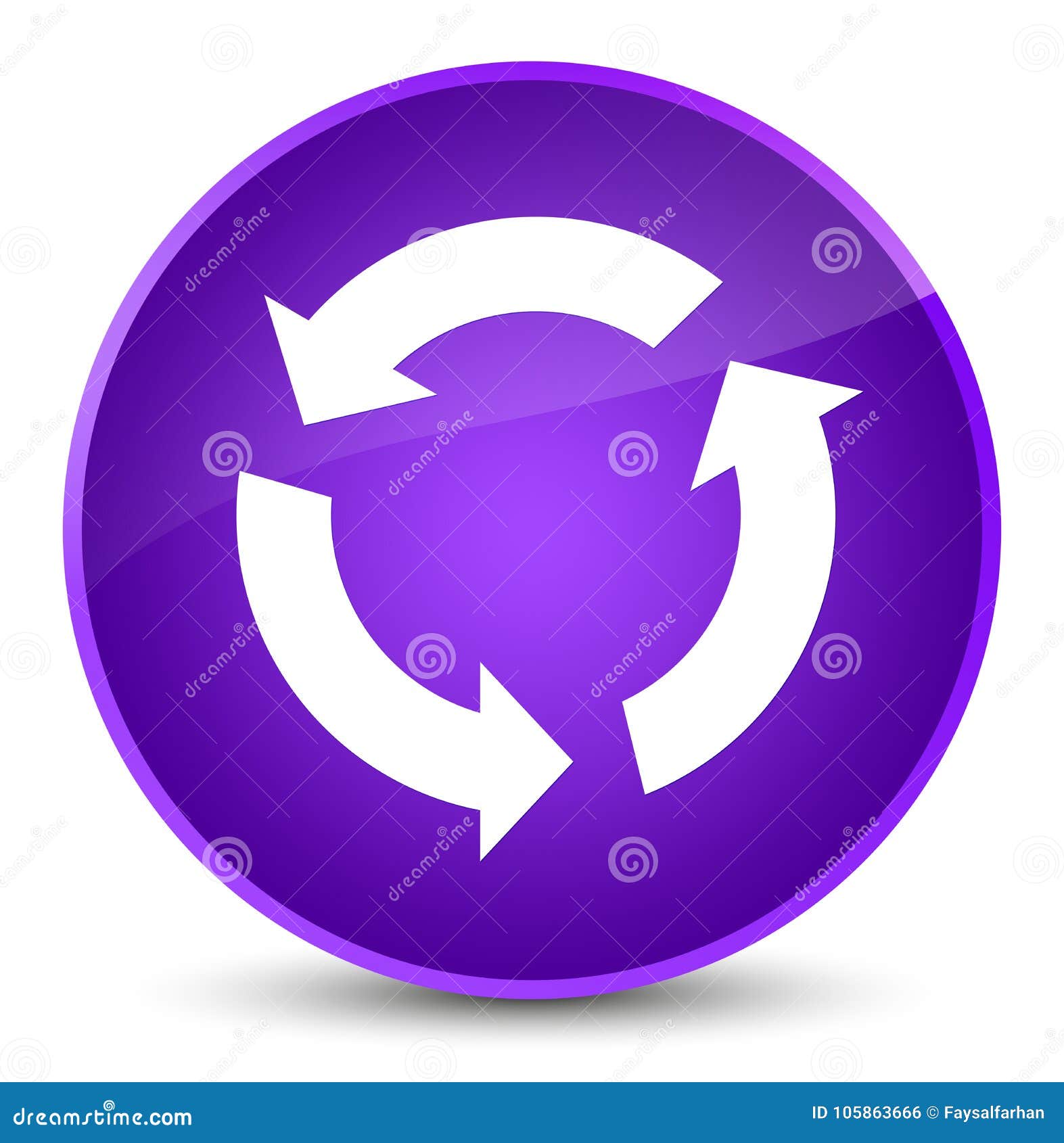 Refresh Icon Elegant Purple Round Button Stock Illustration ...