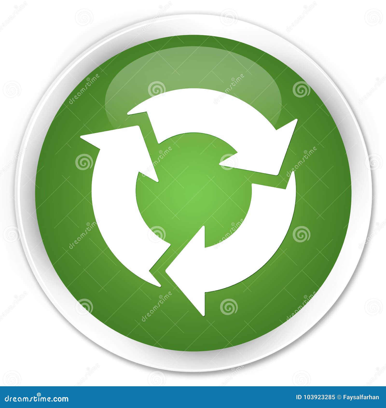 Refresh Icon Premium Soft Green Round Button Stock Illustration ...