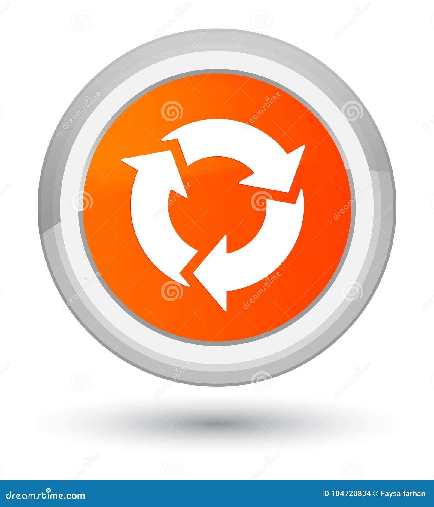 Refresh Icon Prime Orange Round Button Stock Illustration ...
