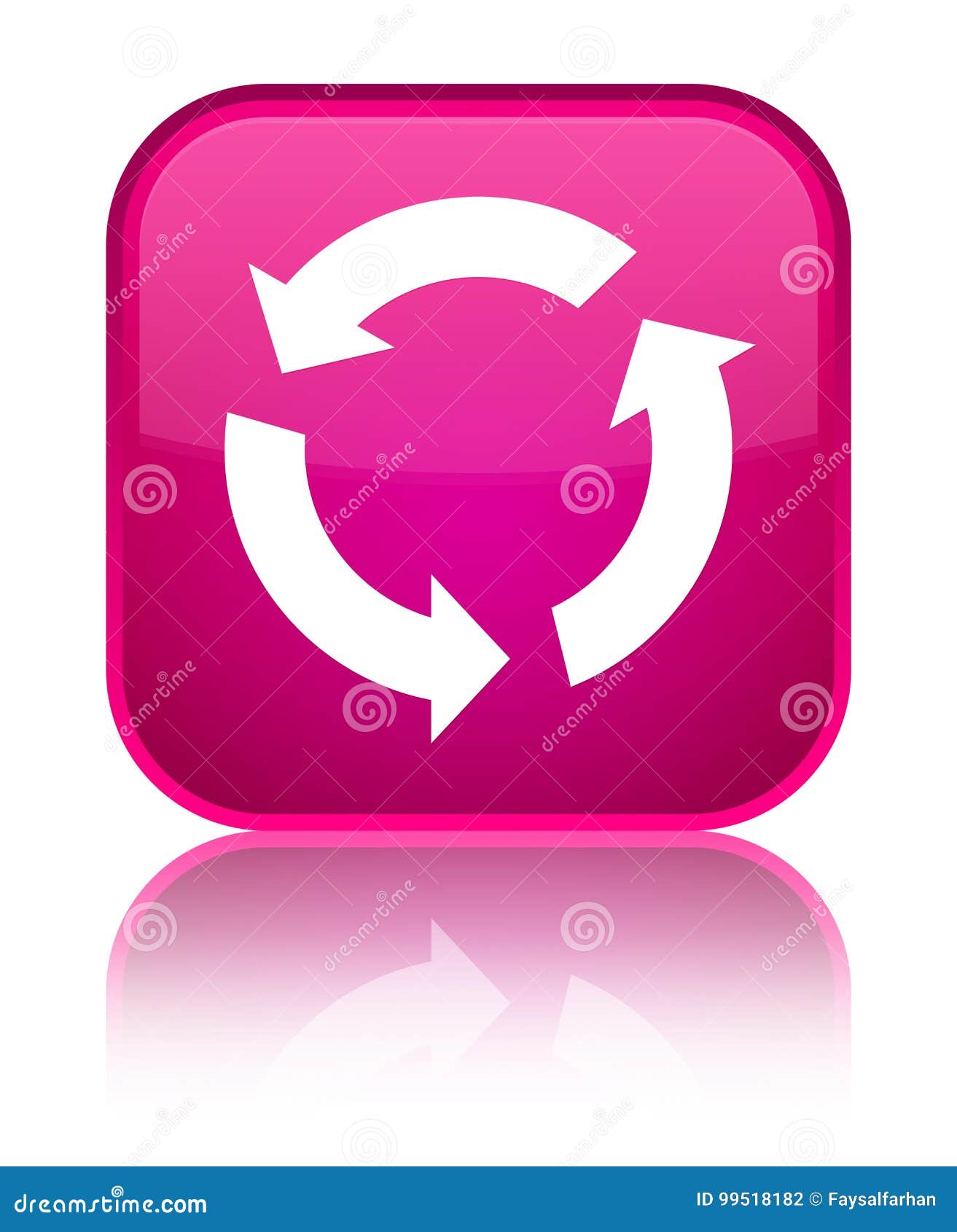 Refresh Icon Special Pink Square Button Stock Illustration ...