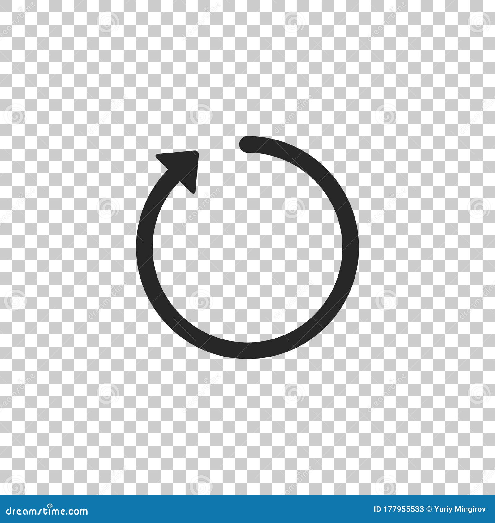 Refresh Icon Isolated on Transparent Background Stock Vector ...