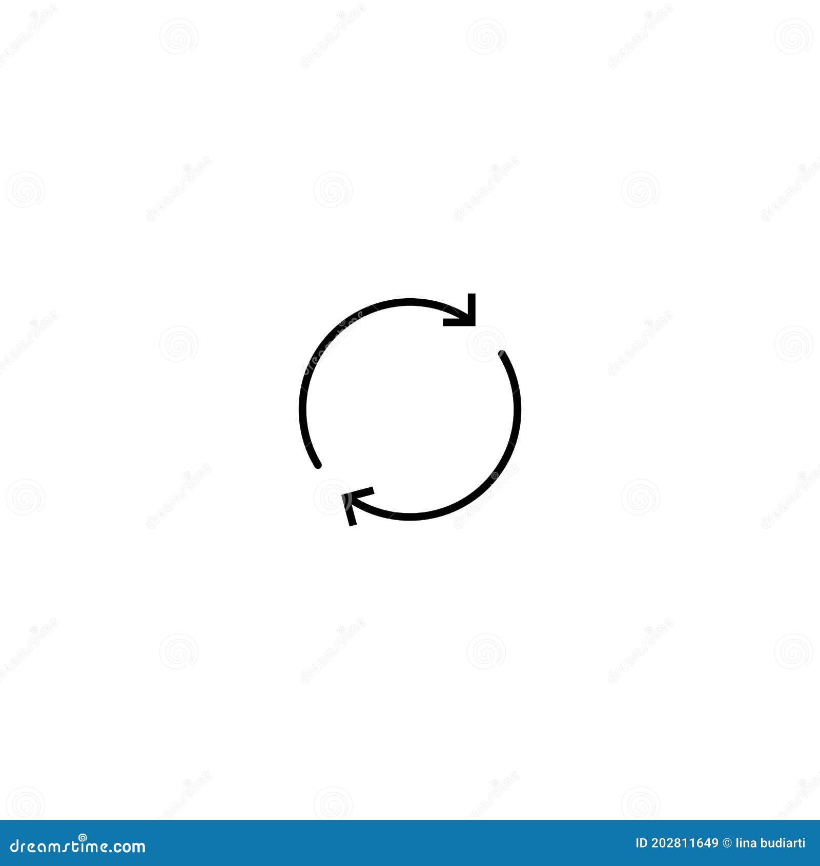 Refresh icon stock vector. Illustration of refresh, pictogram - 202811649