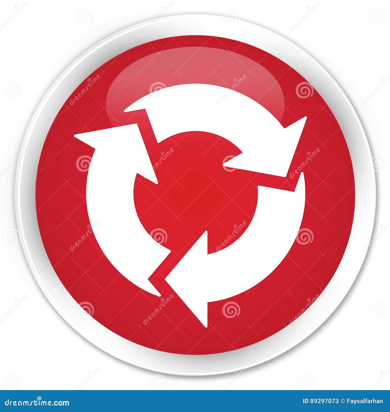 Refresh Icon Premium Red Round Button Stock Illustration - Illustration ...
