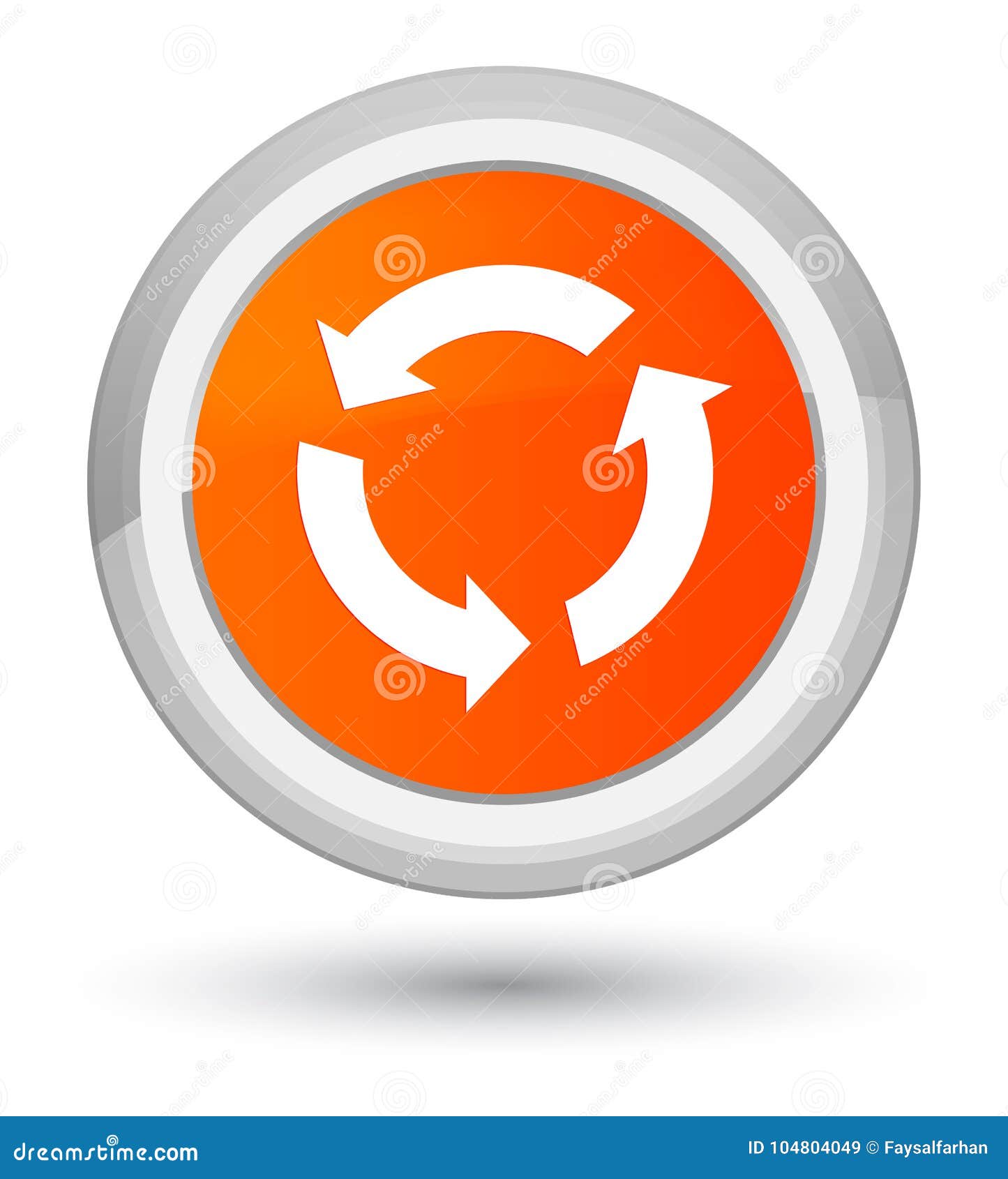 Refresh Icon Prime Orange Round Button Stock Illustration ...
