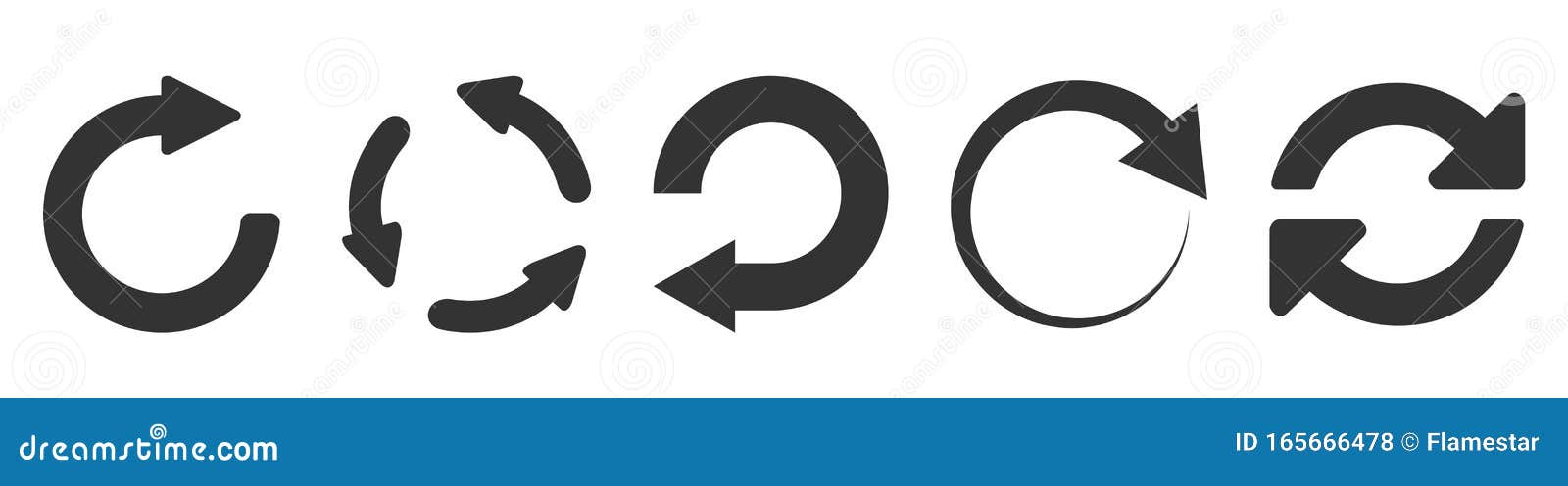 Refresh Icon Set Isolated on White. Vector Illustration. Stock Vector ...