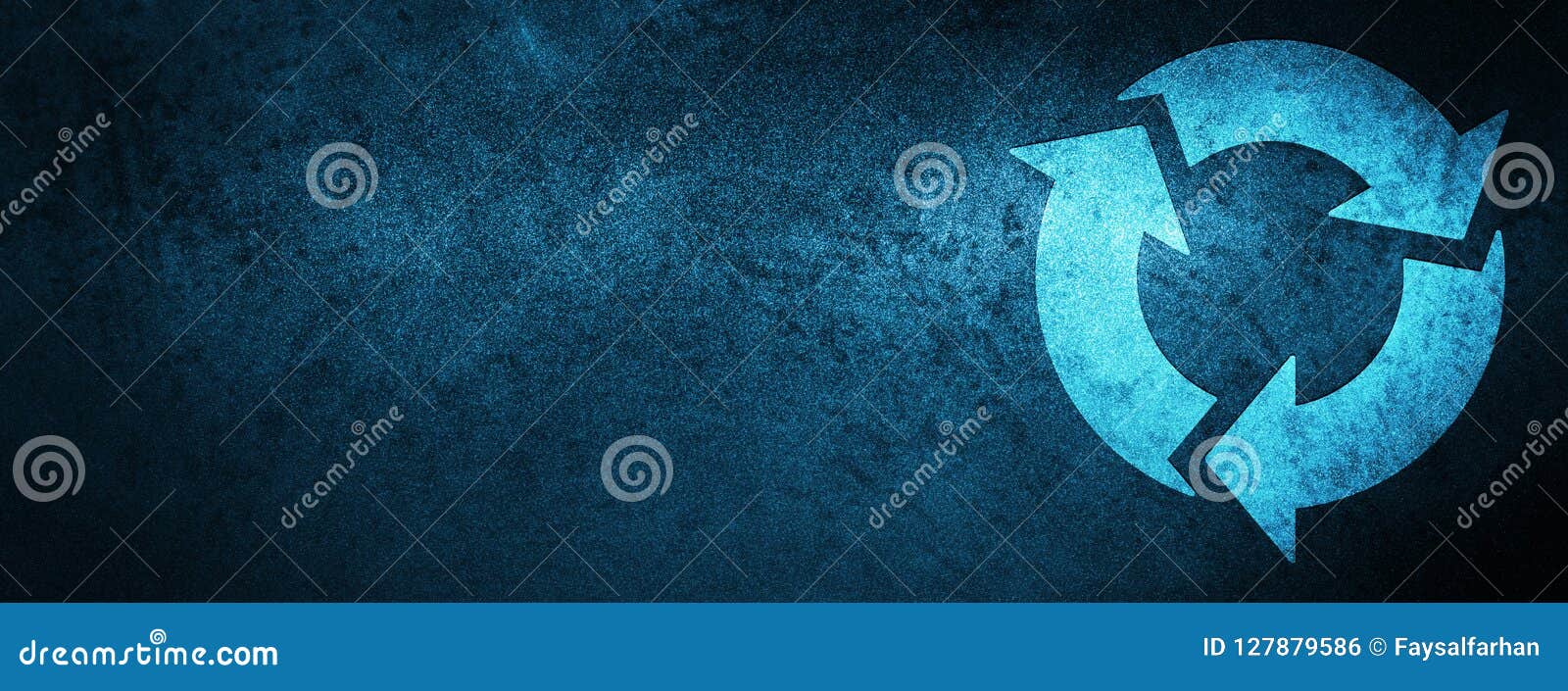 Refresh Icon Special Blue Banner Background Stock Illustration ...