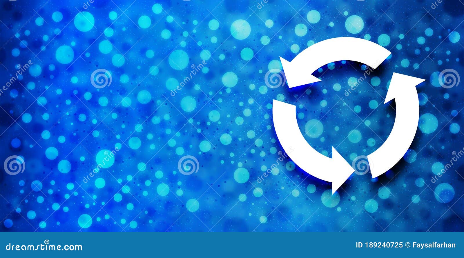 Refresh Icon Special Glossy Bokeh Blue Banner Background Glitter Shine ...