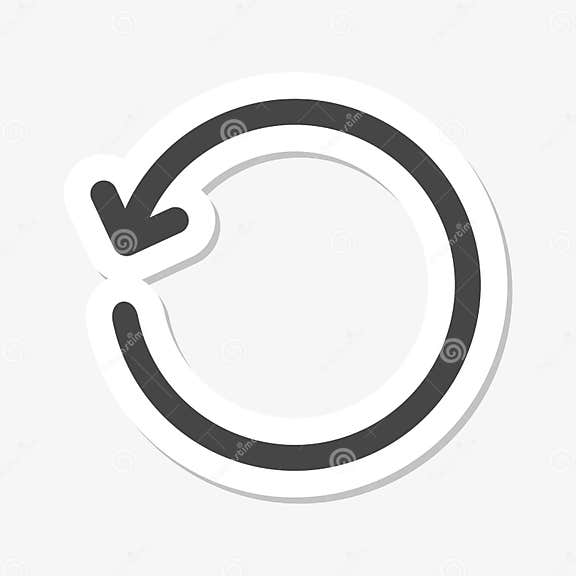 Refresh icon sticker stock illustration. Illustration of next - 84100889