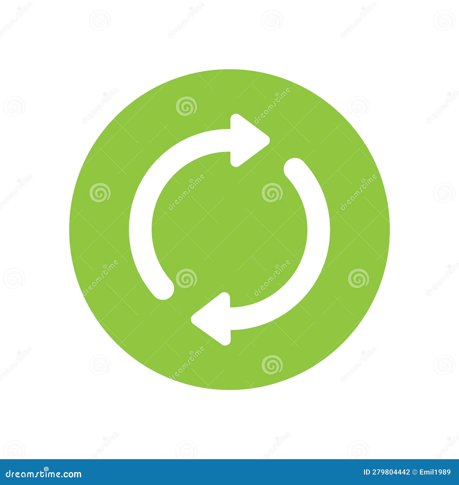 Refresh Icon Symbol in Circle Stock Illustration - Illustration of ...