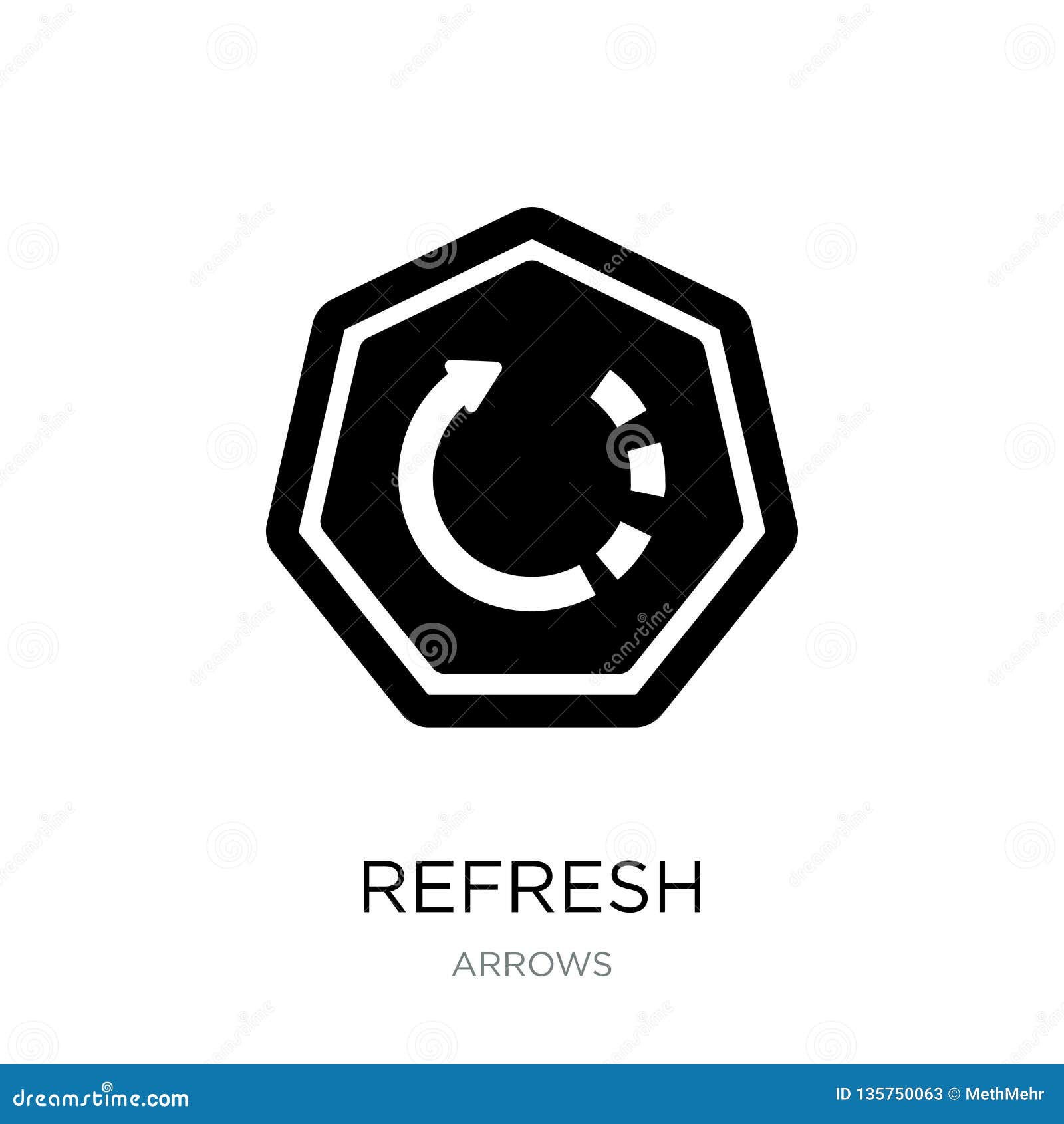 Refresh Icon in Trendy Design Style. Refresh Icon Isolated on White ...