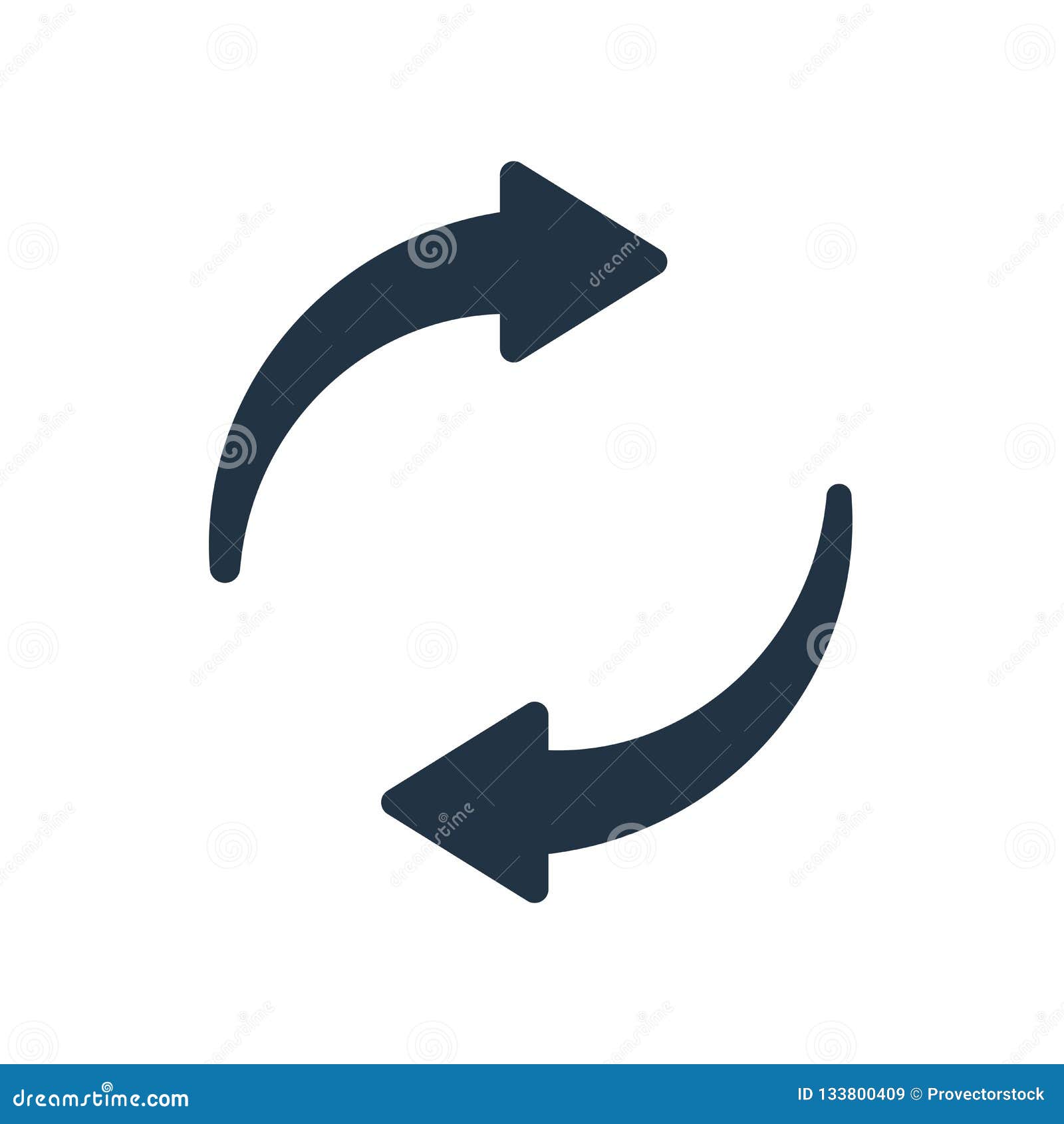 Refresh Icon Vector Isolated on White Background, Refresh Sign Stock ...