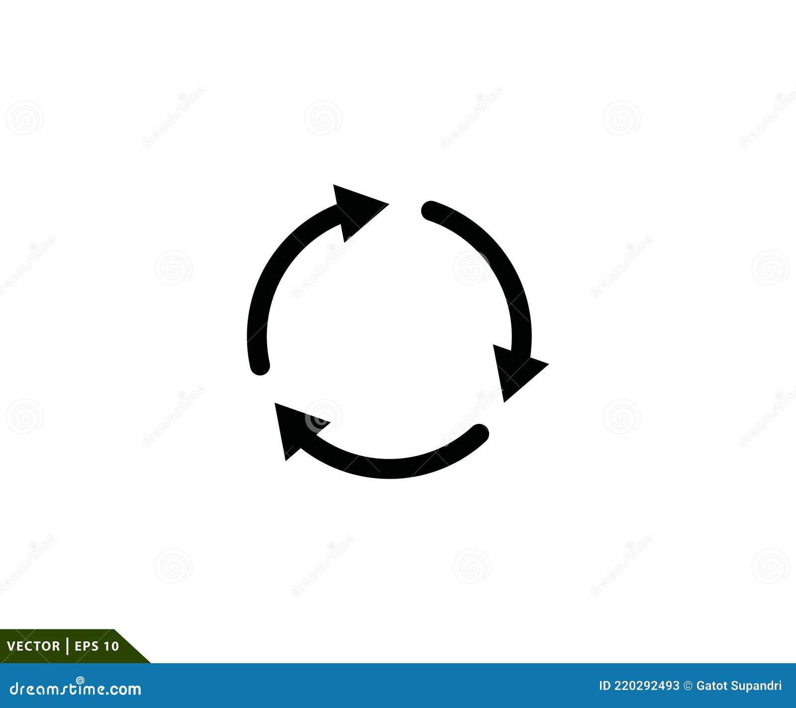 Refresh Icon Vector Logo Template Stock Illustration - Illustration of ...