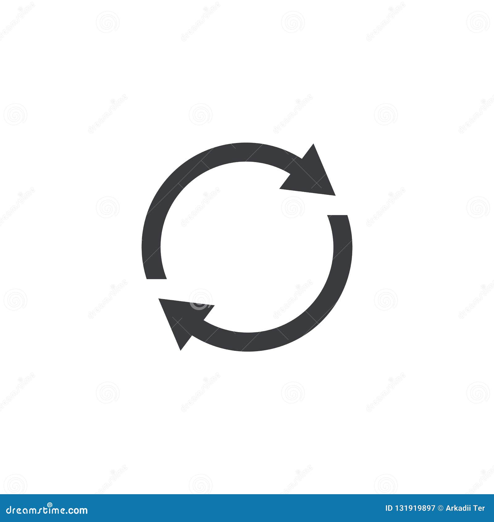 Refresh Icon. Vector Shape Restart Interface Button Stock Vector - Illustration of next, pointer ...