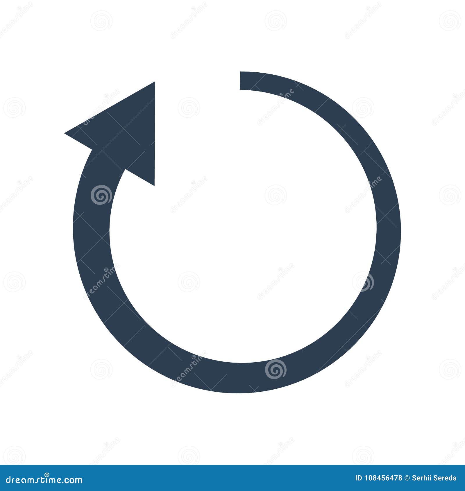 Refresh Icon on White Background. Stock Illustration - Illustration of ...