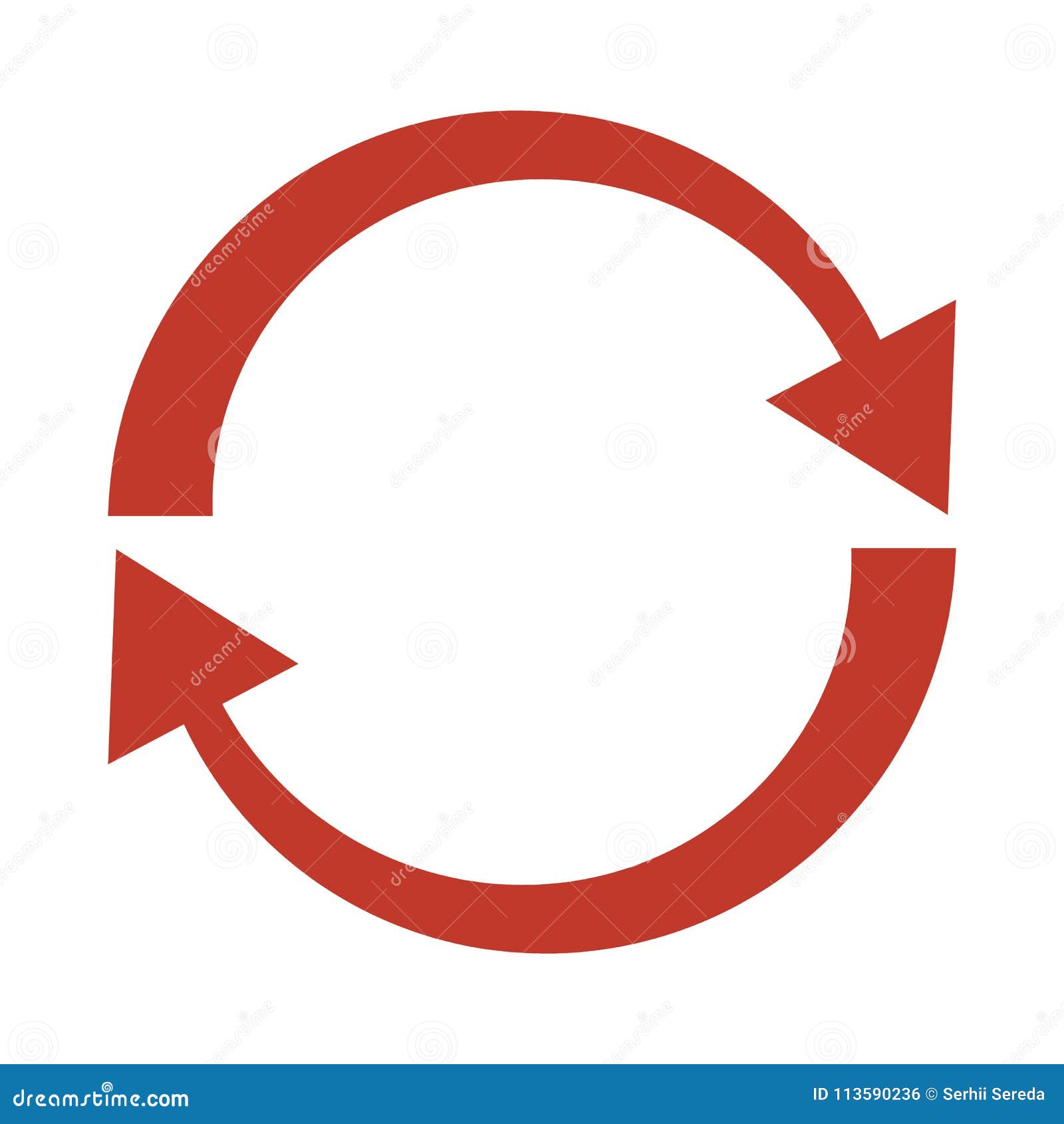 Refresh Icon on White Background. Stock Illustration - Illustration of ...