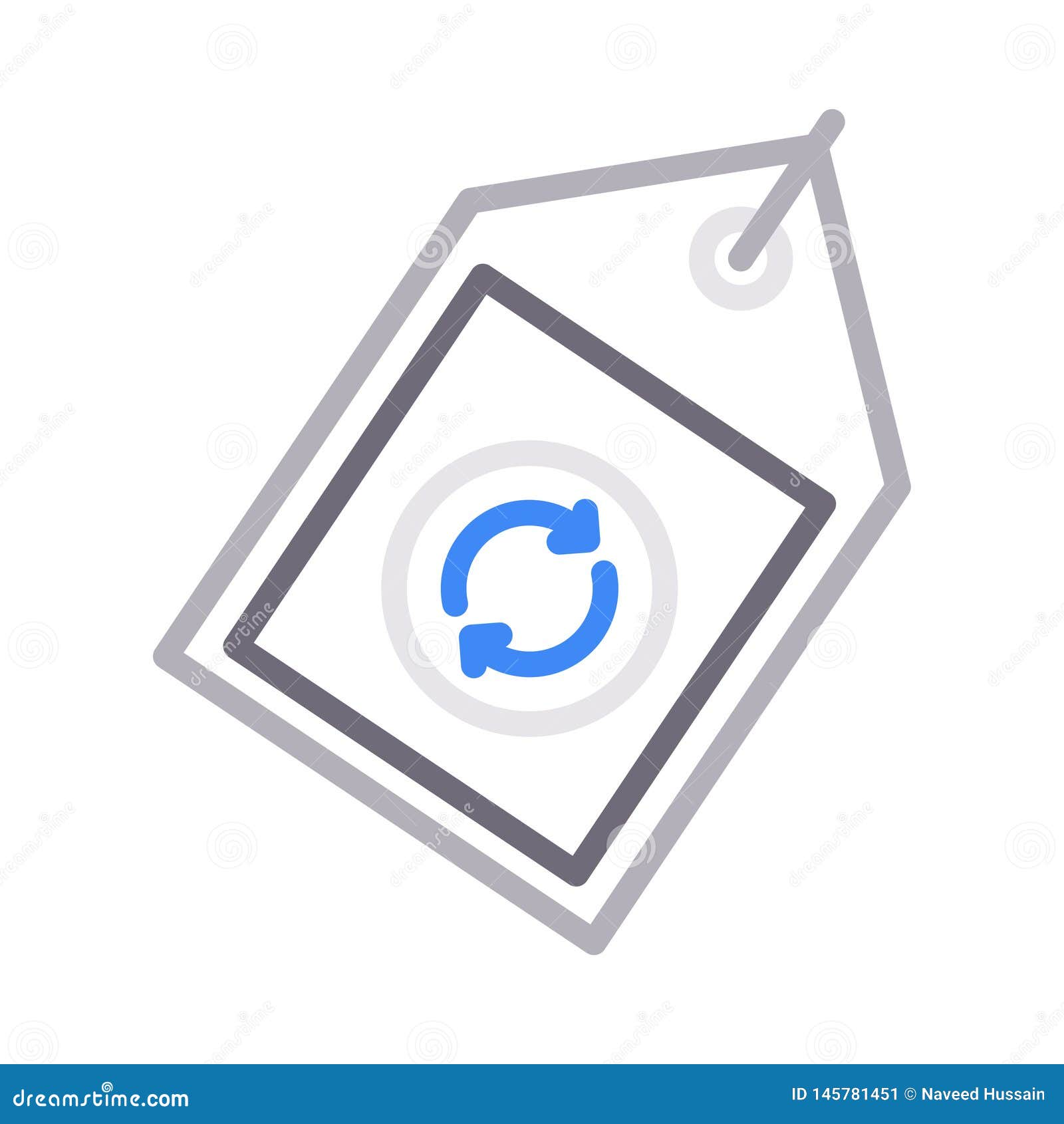 Refresh Label Thin Color Line Vector Icon Stock Illustration ...
