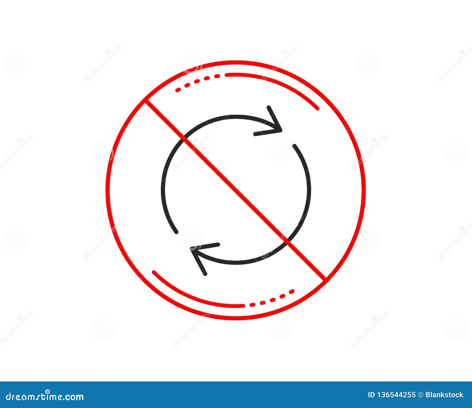Refresh Line Icon. Rotation Arrow Sign. Vector Stock Vector ...