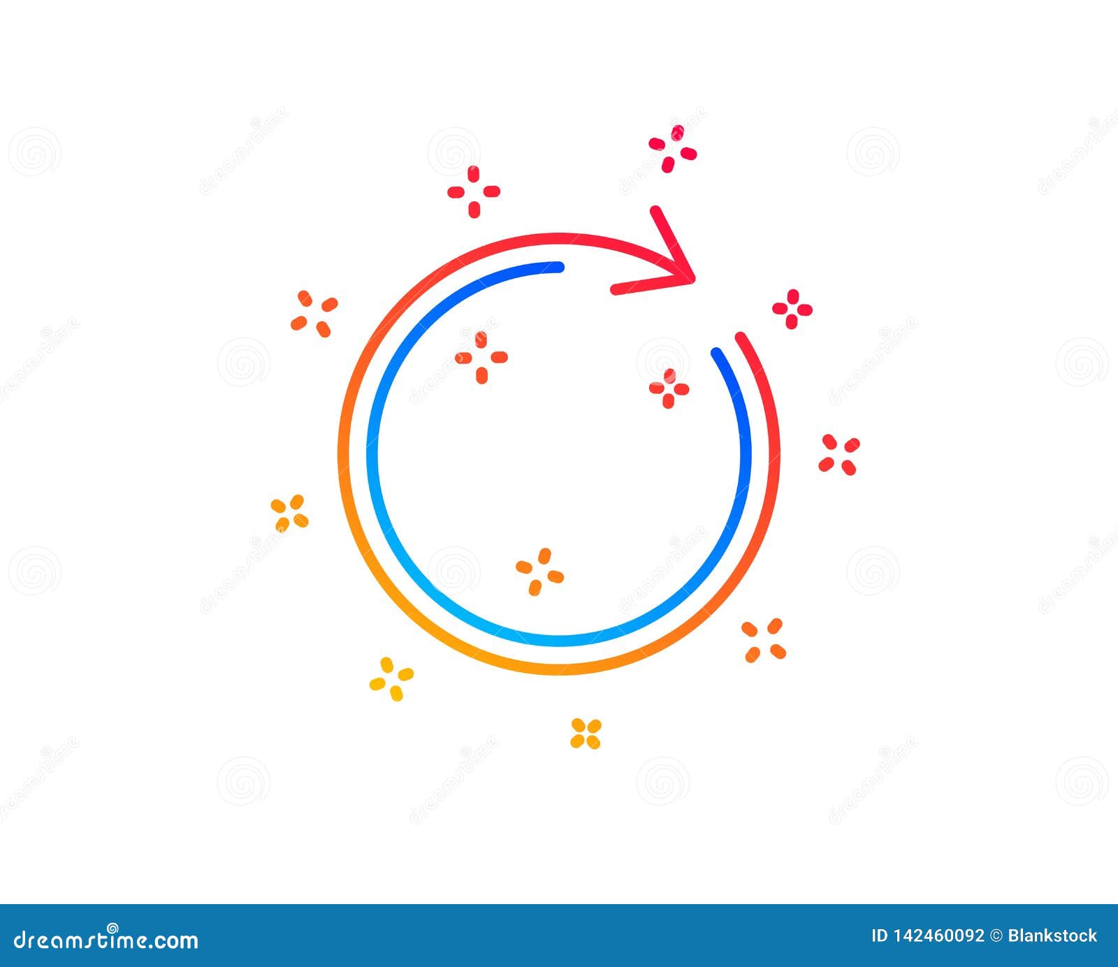 Refresh Line Icon. Rotation Arrow Sign. Vector Stock Vector ...