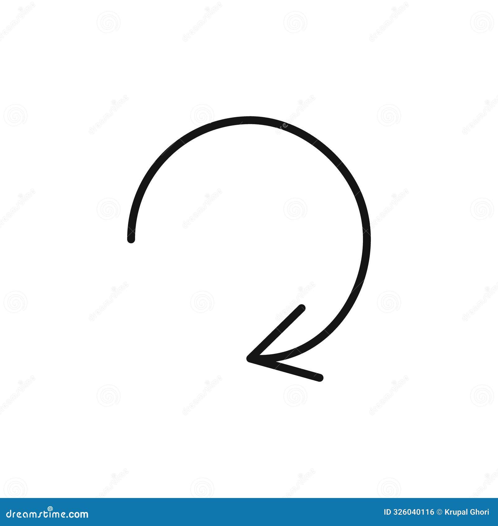 Refresh Logo Sign Vector Outline Stock Illustration - Illustration of ...