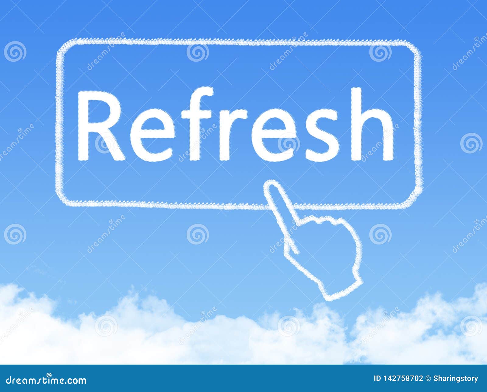 Refresh Message Cloud Shape Stock Illustration - Illustration of fluffy ...