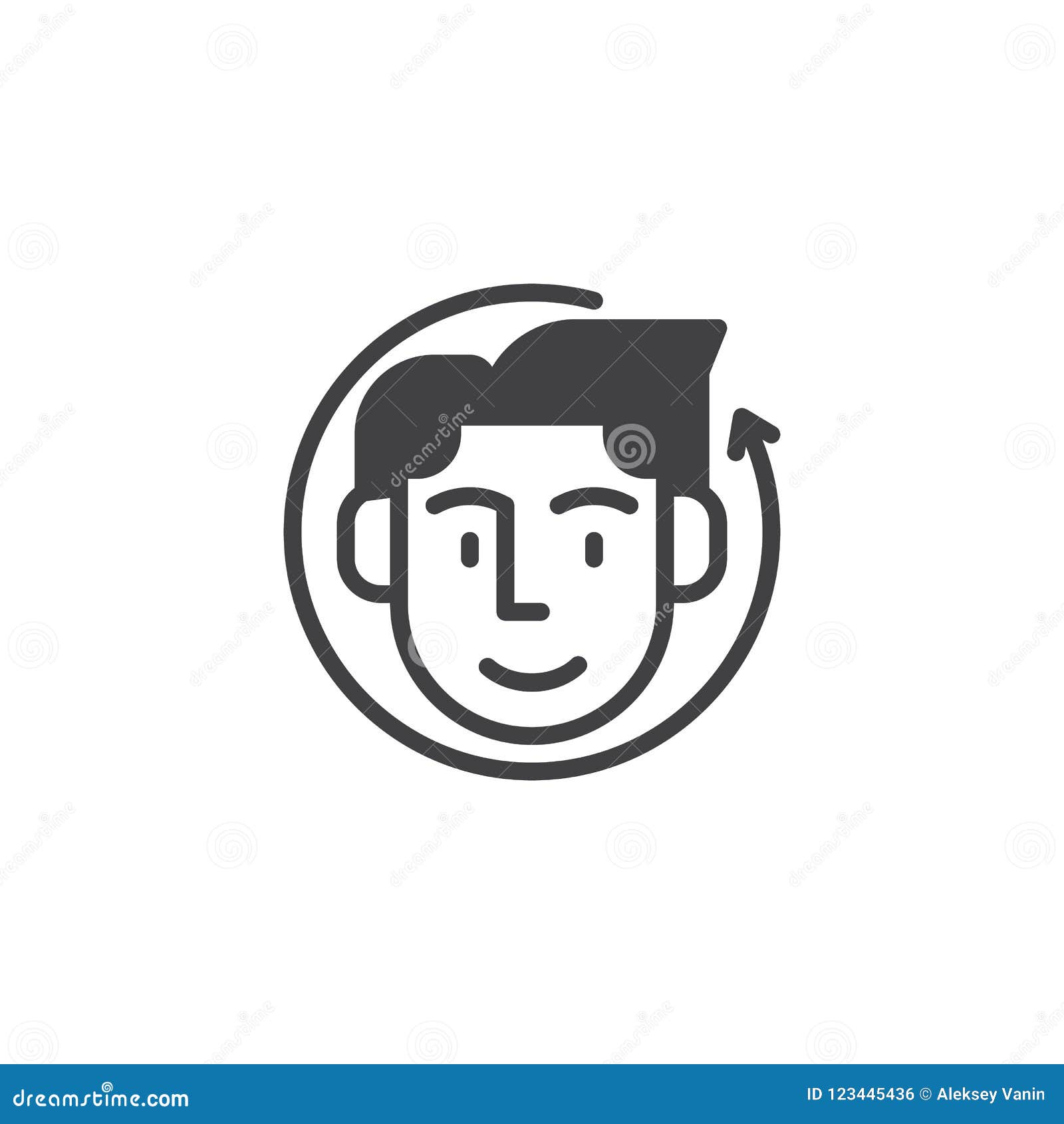 Refresh mind vector icon stock vector. Illustration of brain - 123445436