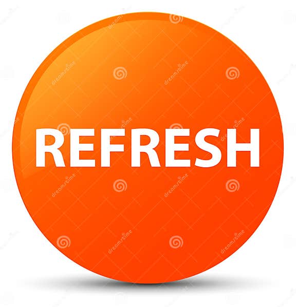 Refresh Orange Round Button Stock Illustration - Illustration of orange ...