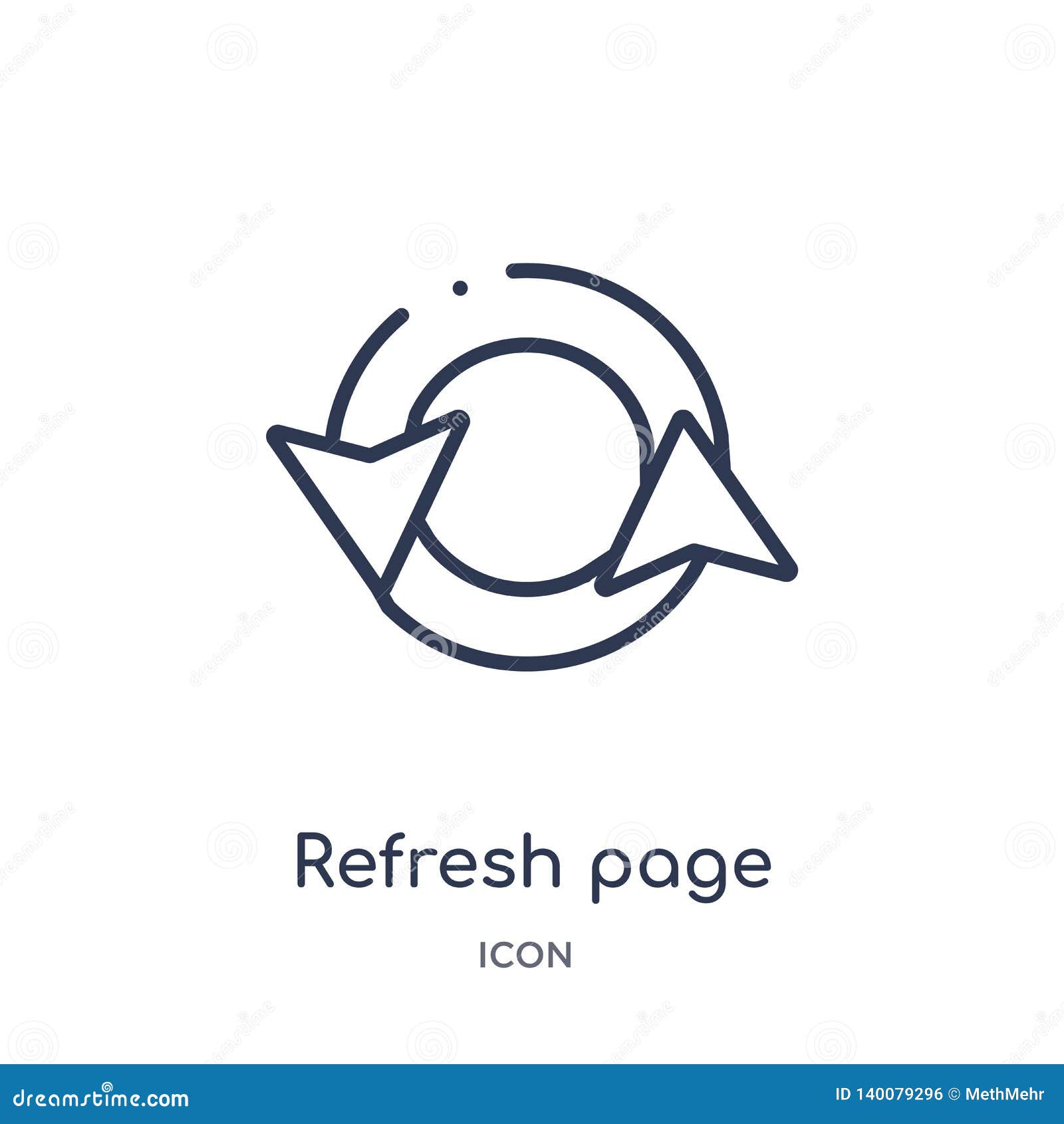 Refresh Page Arrow Button Icon From User Interface Outline Collection ...