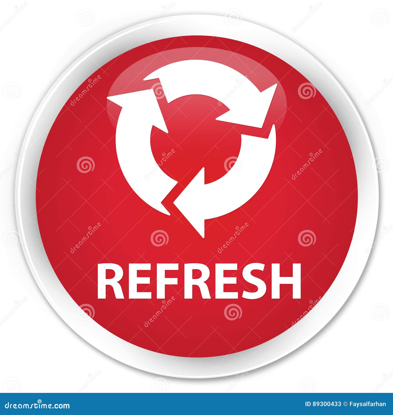 Refresh Premium Red Round Button Stock Illustration - Illustration of ...