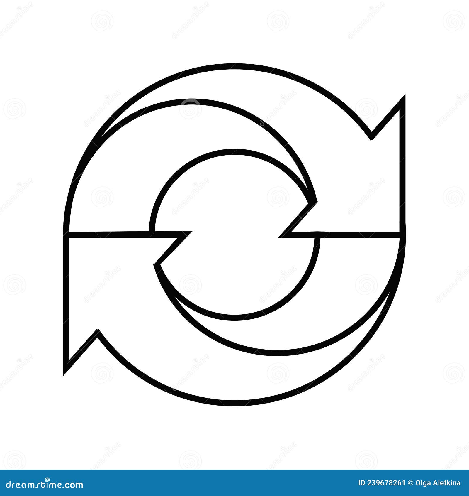 Refresh Set Icon Vector Illustration Sign, Pictogram Isolated on White ...