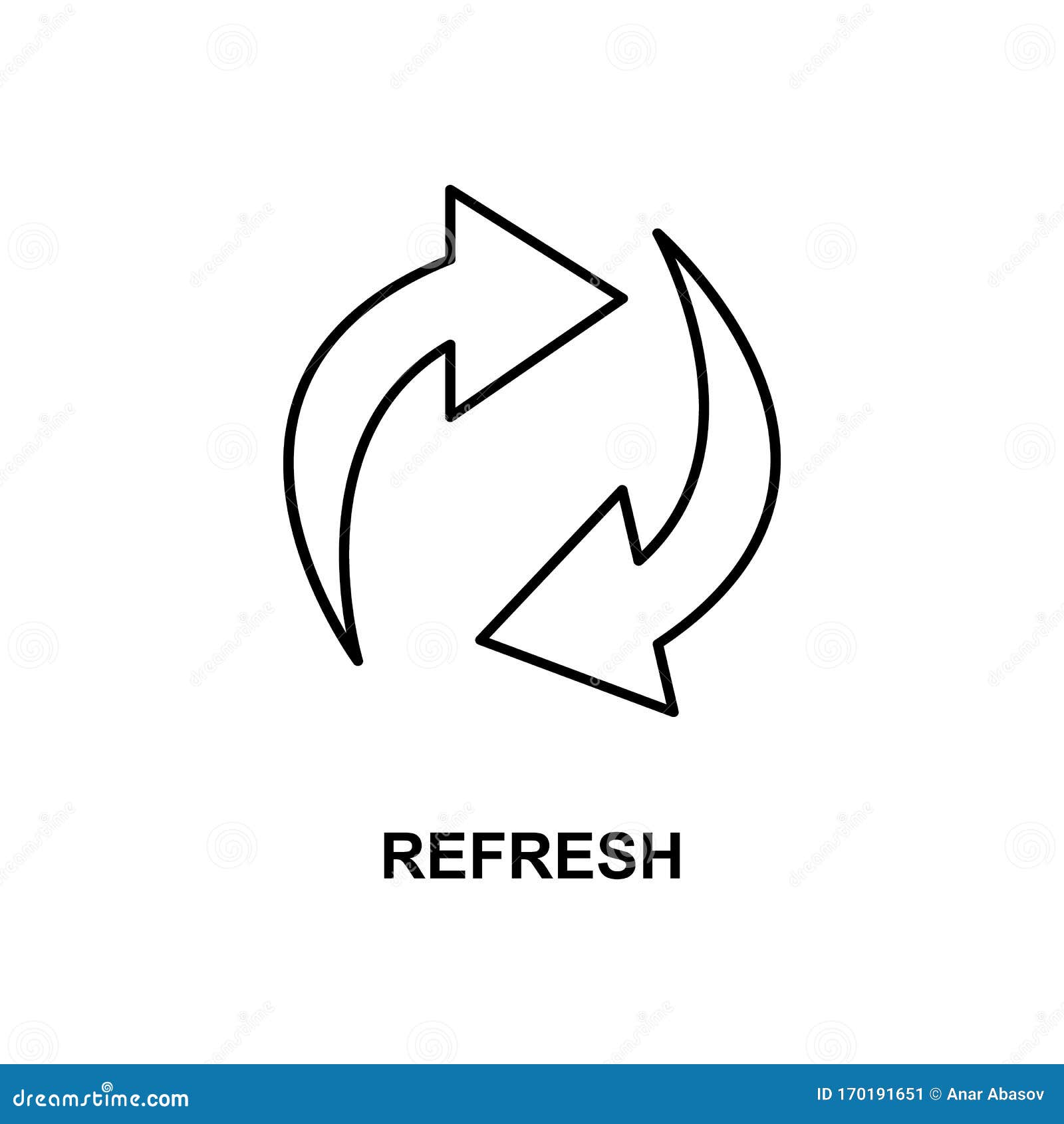 Refresh Sigh Icon. Element of Simple Web Icon with Name for Mobile ...