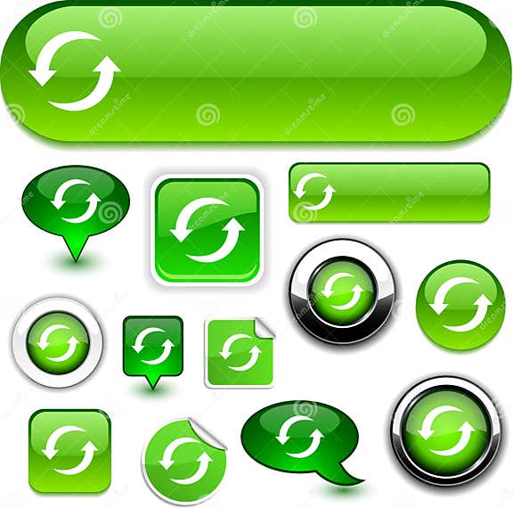 Refresh signs. stock vector. Illustration of glossy, elements - 18870780