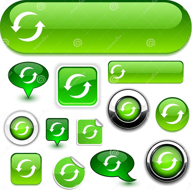 Refresh signs. stock vector. Illustration of glossy, elements - 18870780