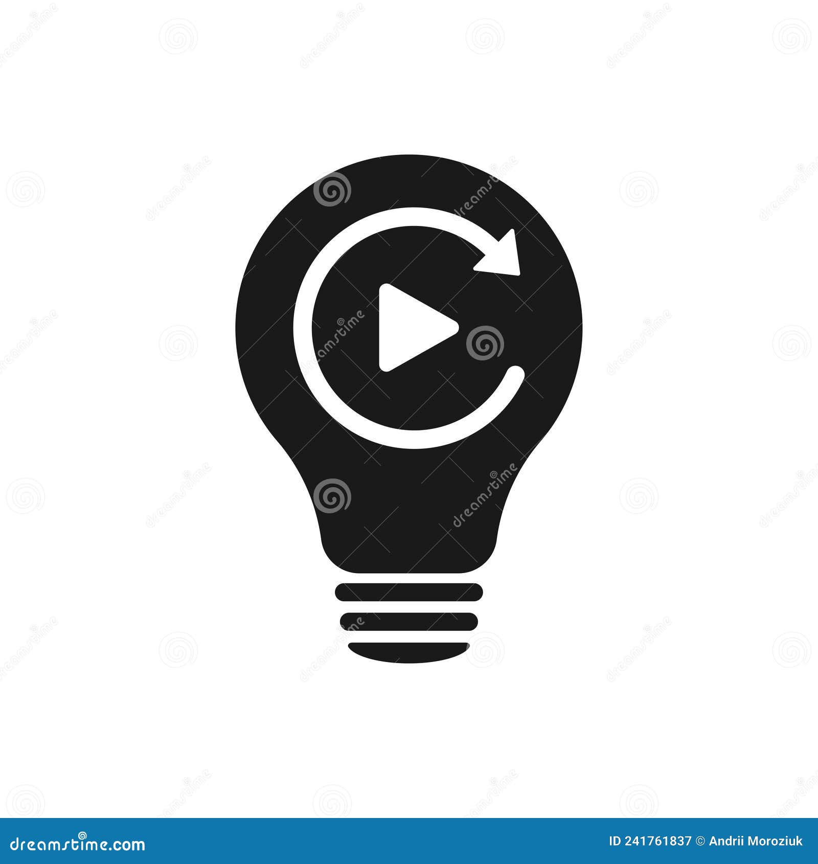 Refresh Signs in Light Bulb Icon. Lamp Icon Stock Illustration ...