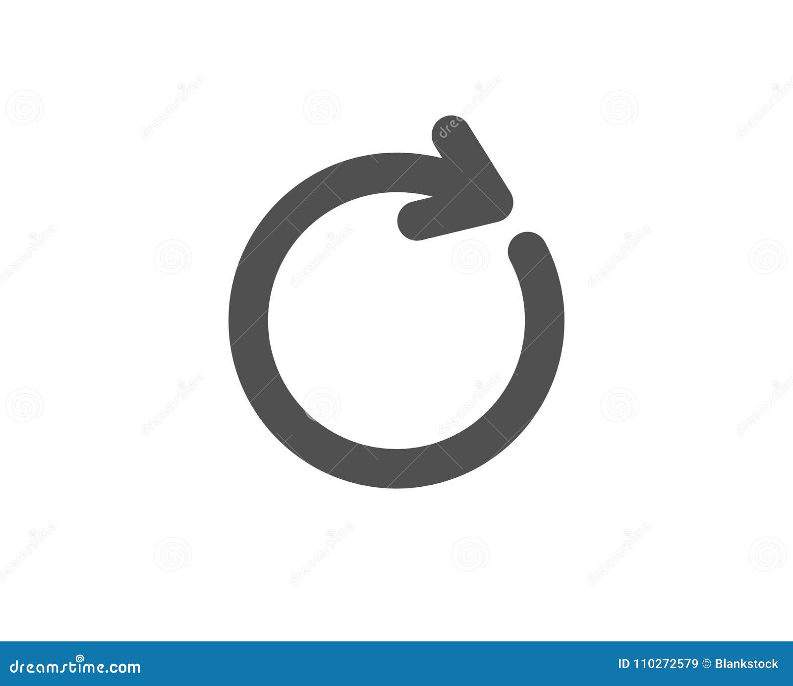 Refresh Simple Icon. Rotation Arrow Sign Stock Vector - Illustration of ...